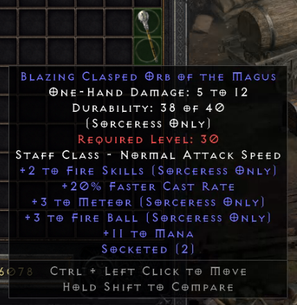 == 5 Fire Ball/5 Meteor/20 Fcr/2os Orb For Sale == - Topic - d2jsp