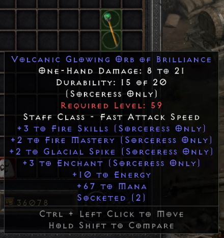 6 Enchant/5 Fire Mastery/2os Orb For Sale === - Topic - d2jsp